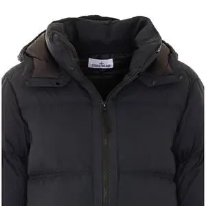 Stone Island Matt Ripstop Cordura Logo Down Jacket - Blue