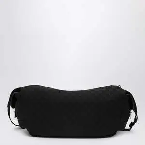 Gucci Large Crossbody Bag In Gg Fabric With Leather Trims