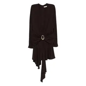 Christopher Esber Long Sleeve Draped Asymmetric Dress