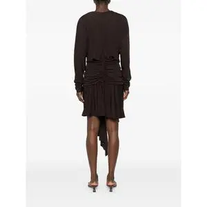 Christopher Esber Long Sleeve Draped Asymmetric Dress