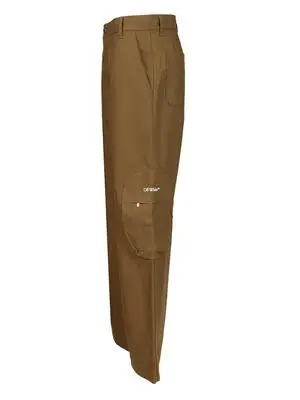 Off-White Cotton Cargo Pants