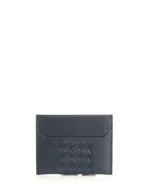 Bottega Veneta Small Braided Card Holder - Blue
