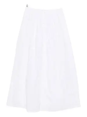 Celine Broderie Anglaise Midi Skirt - Multicolor
