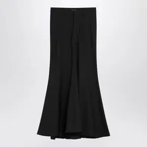 Balenciaga Long Wool Skirt - Black