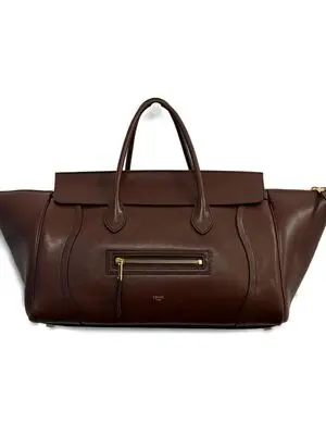Celine Luggage Medium Leather Tote Bag