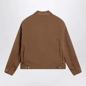Gucci Camel Zip-up Jacket With Gg Details