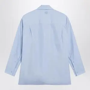 Loewe Cotton Poplin Draped Shirt - Blue