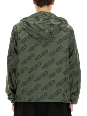 Kenzo Monogram Windbreaker Jacket - Brown