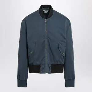 JW Anderson Navy Cotton Jacket With Vintage Finish - Blue