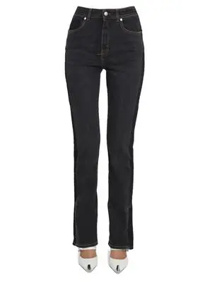 Alexander McQueen Jeans Wide Leg - Black