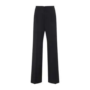 Alberta Ferretti Tropical Wool-blend Straight Trousers - Gray