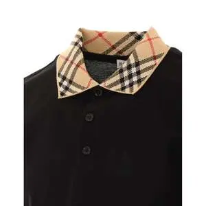 Burberry Check Collar Polo