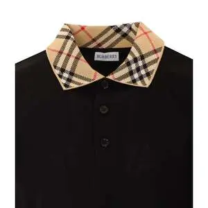 Burberry Check Collar Polo