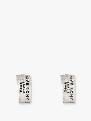 Givenchy Tape Earrings In Metal And Enamel - Multicolor