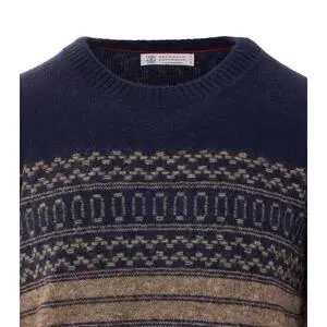 Brunello Cucinelli Nordic Jacquard Sweater - Blue