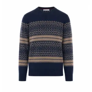 Brunello Cucinelli Nordic Jacquard Sweater - Blue