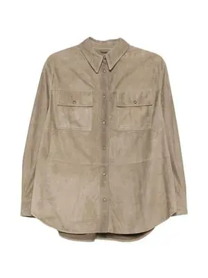 Brunello Cucinelli Leather Shirt - Multicolor