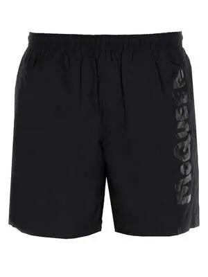 Alexander McQueen Graffiti Logo Swimsuit - Black