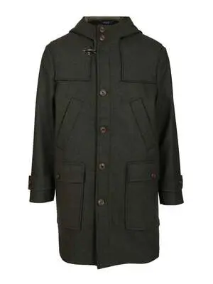FAY Wool And Cashmere Coat - Green
