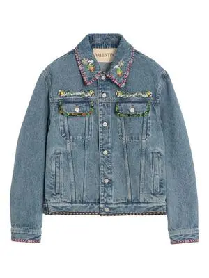 VALENTINO Valentino Garavani Men Embroidered Denim Jacket