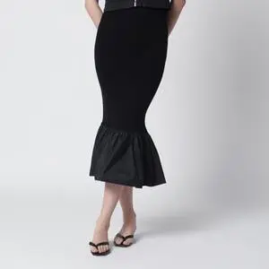 PATOU Faille Ruffle Hem Skirt