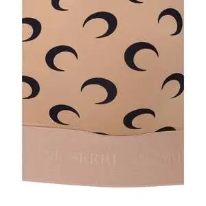 MARINE SERRE Moon Print Sport Bra - Cream