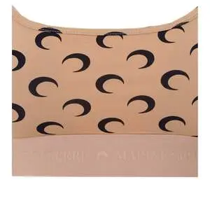 MARINE SERRE Moon Print Sport Bra - Cream