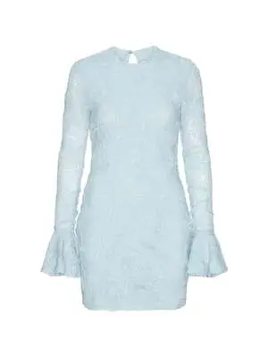 ROTATE BY BIRGER CHRISTENSEN Mesh Mini Dress With Ruffles
