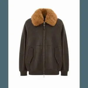 Brunello Cucinelli Leather Jacket - Brown