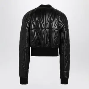 Moncler Rick Owens Leather Bomber Jacket - Black