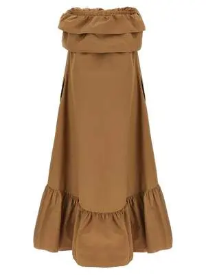 Saint Laurent Cotton Dress - Brown