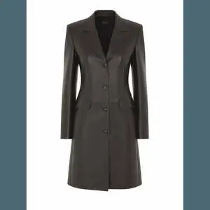 Gucci Soft Leather Coat - Black