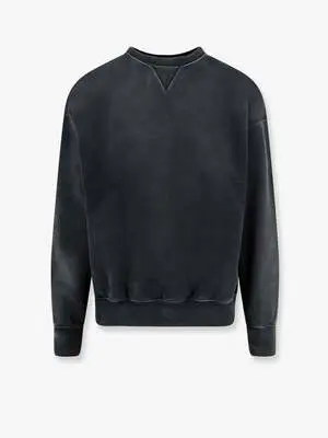 MAISON MARGIELA Cotton Sweatshirt With Front Embroidered Logo - Gray