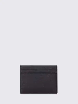 Saint Laurent Tiny Cassandre Leather Credit Card Holder - Blue
