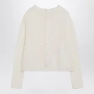 Loewe White Mohair-blend Cardigan