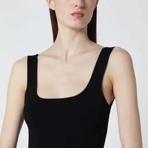 ENTIRE STUDIOS Viscose Jersey Fitted Dress - Black