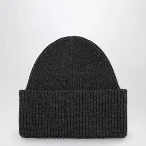 Destin Anthracite Grey Cashmere Blend Beanie - Gray