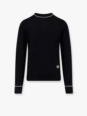 Dolce & Gabbana Virgin Wool Sweater With Embroidered Dg Logo - Multicolor