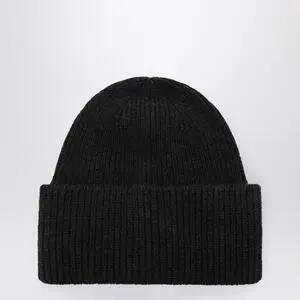 Destin Anthracite Wool And Cashmere Beanie - Gray
