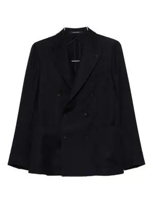 Tagliatore Double-breasted Herringbone Fabric Blazer