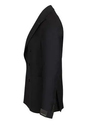 Tagliatore Double-breasted Herringbone Fabric Blazer