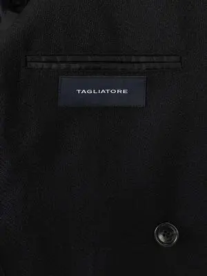 Tagliatore Double-breasted Herringbone Fabric Blazer