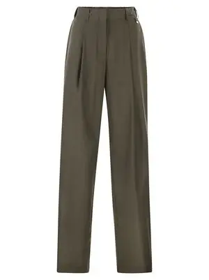 Herno Trousers In Tropical Wool - Multicolor