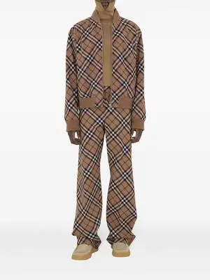 Burberry Check Wool Blend Harrington Jacket