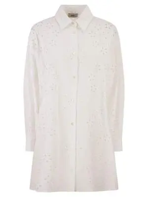 Herno Broderie Anglaise Shirt - White