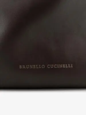Brunello Cucinelli Bucket Mellow Leather Shoulder Bag - Multicolor