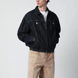 Dsquared2 Navy Zip-up Denim Jacket - Blue