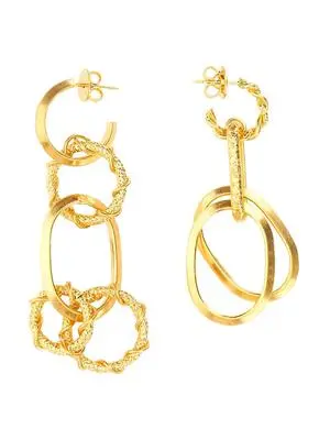Dsquared2 Earring With Chain Rings - Gold