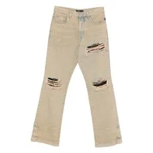 Amiri Neutrals Denim Bootcut Jeans - Cream