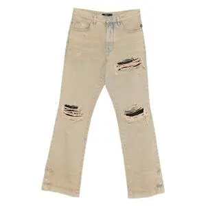 Amiri Denim Bootcut Jeans - Cream